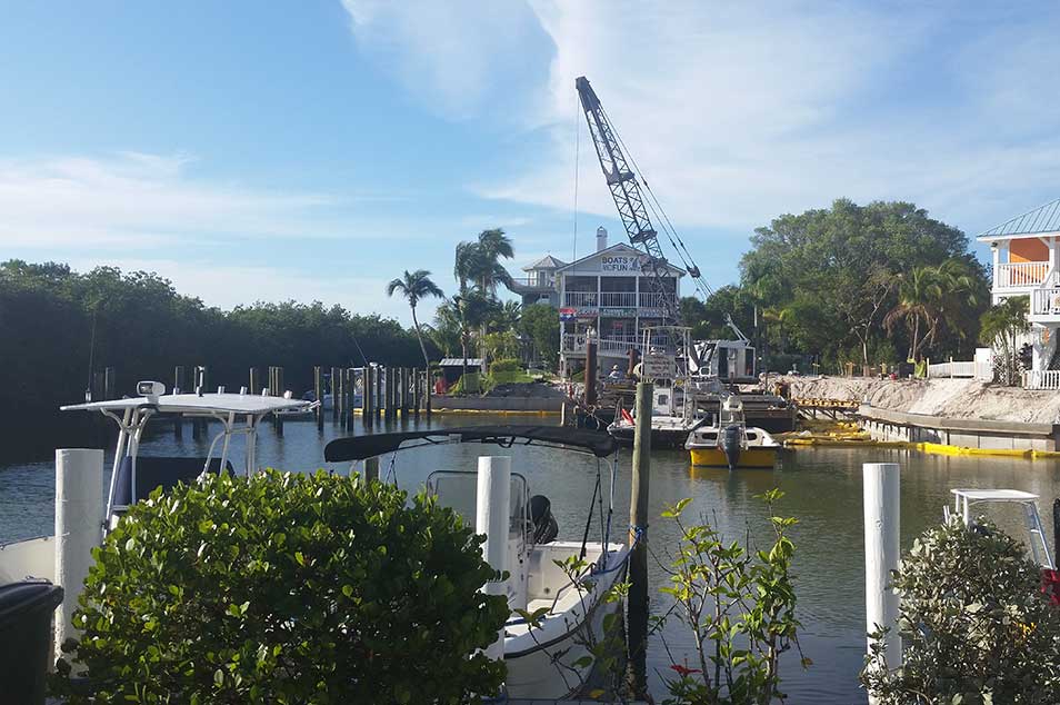 Concrete Seawall Installation on Upper Captiva Island, Beautiful Island ...