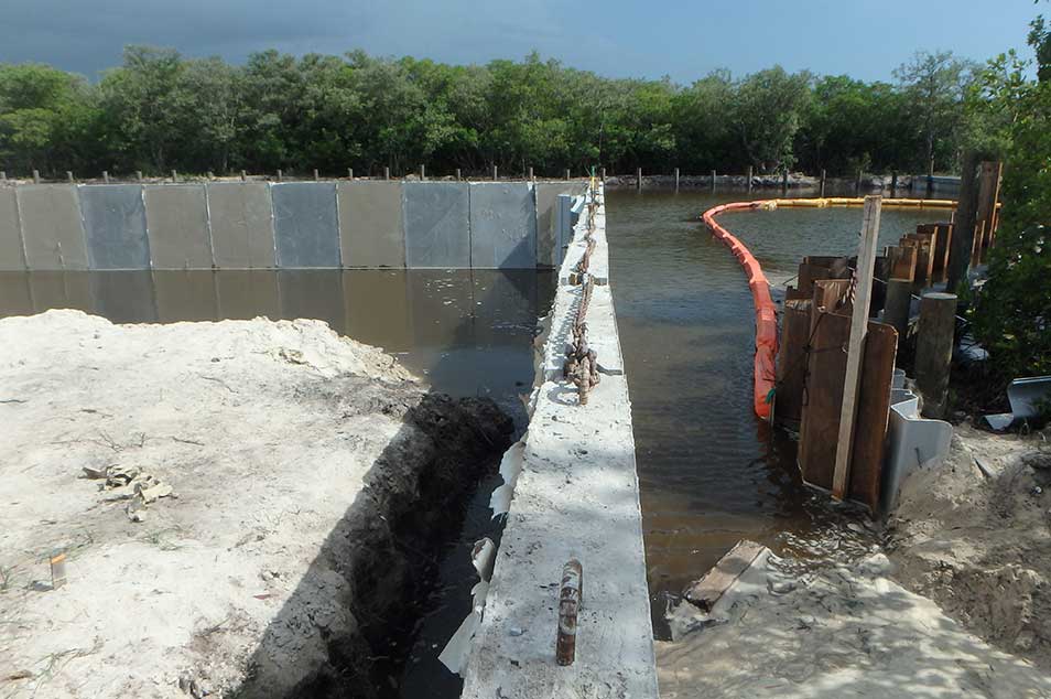 Florida Marine Construction completion of concrete seawall panels for ...